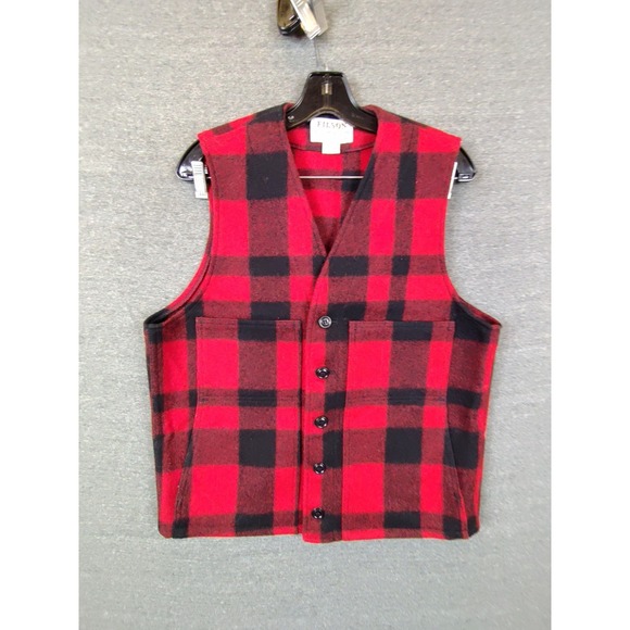Filson | Jackets & Coats | Filson Mens Jacket M Red Black Buffalo Plaid ...